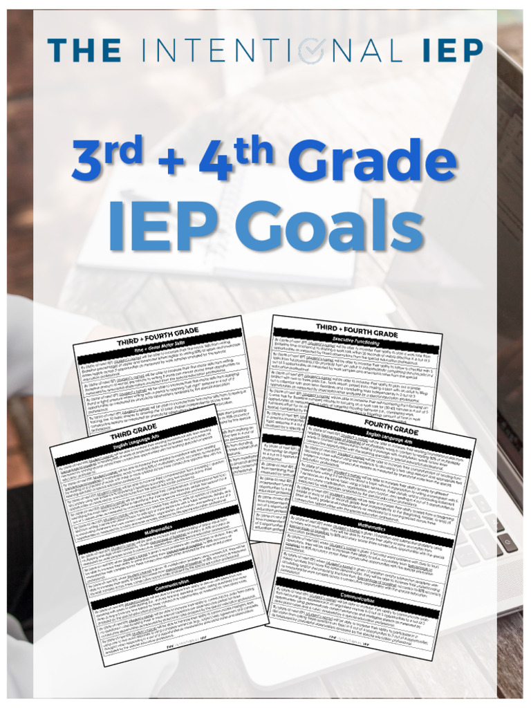 IEP Goals for 3rd and 4th Grade Students | PDF
