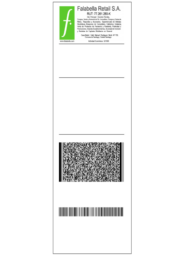 Boleta Electrónica de Compra en Falabella | PDF
