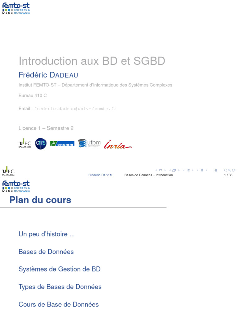Introduction aux Bases de Données et SGBD | PDF | Bases de données | NoSQL
