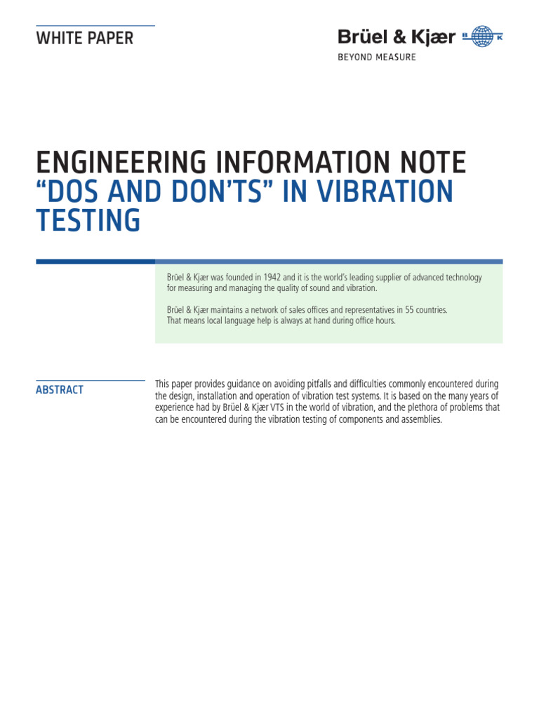 Engineering Information Note B&K | PDF | Resonance | Accelerometer