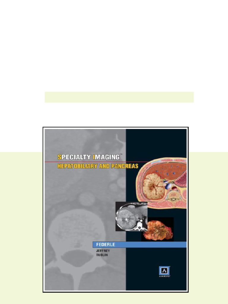 (Ebook) Specialty Imaging: Hepatobiliary and Pancreas by M.D. Federle ...