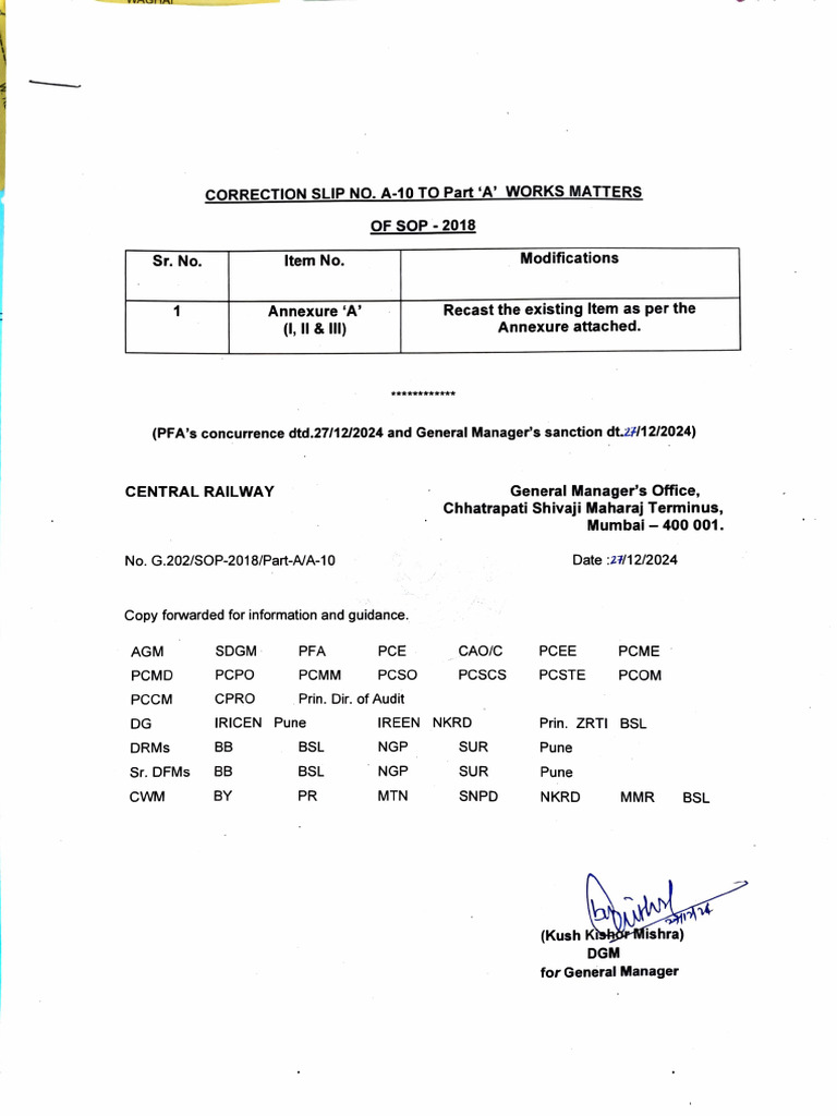 Central Railway Tender Committee Guidelines | PDF