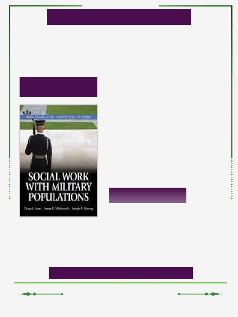 Systemic Social Work Practice with Military Populations Diane L Scott ...