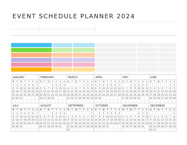 2024 Event Schedule Planner | PDF