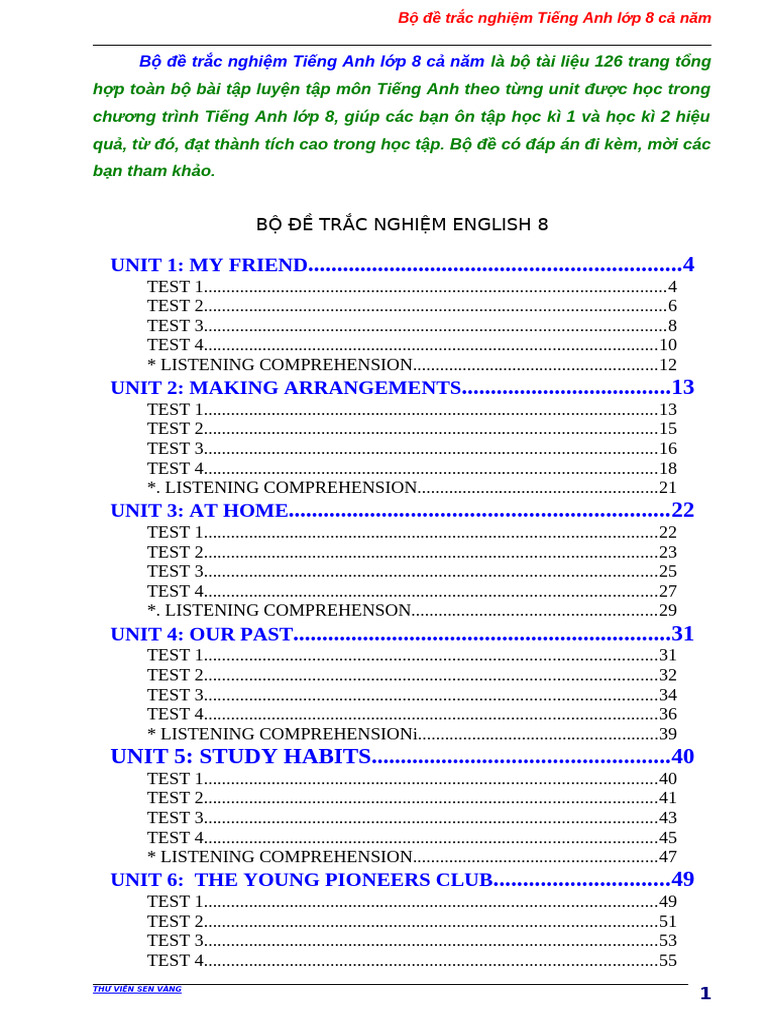bo-de-trac-nghiem-tieng-anh-lop-8-ca-nam | PDF