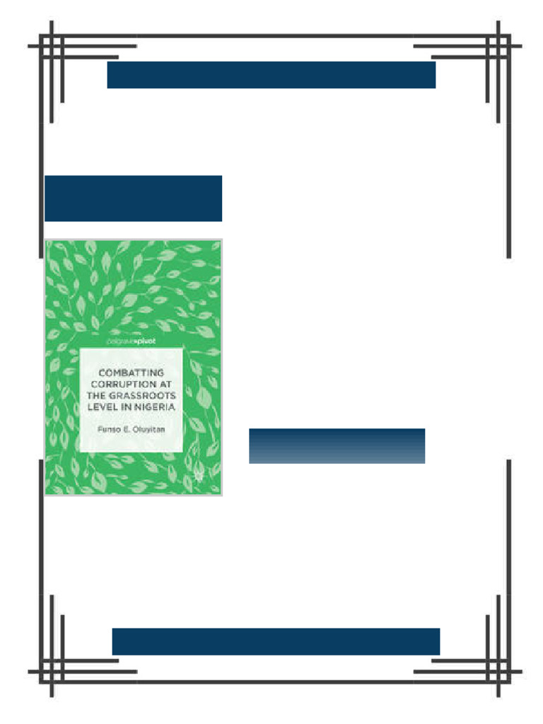 Combatting Corruption at the Grassroots Level in Nigeria 1st Edition ...