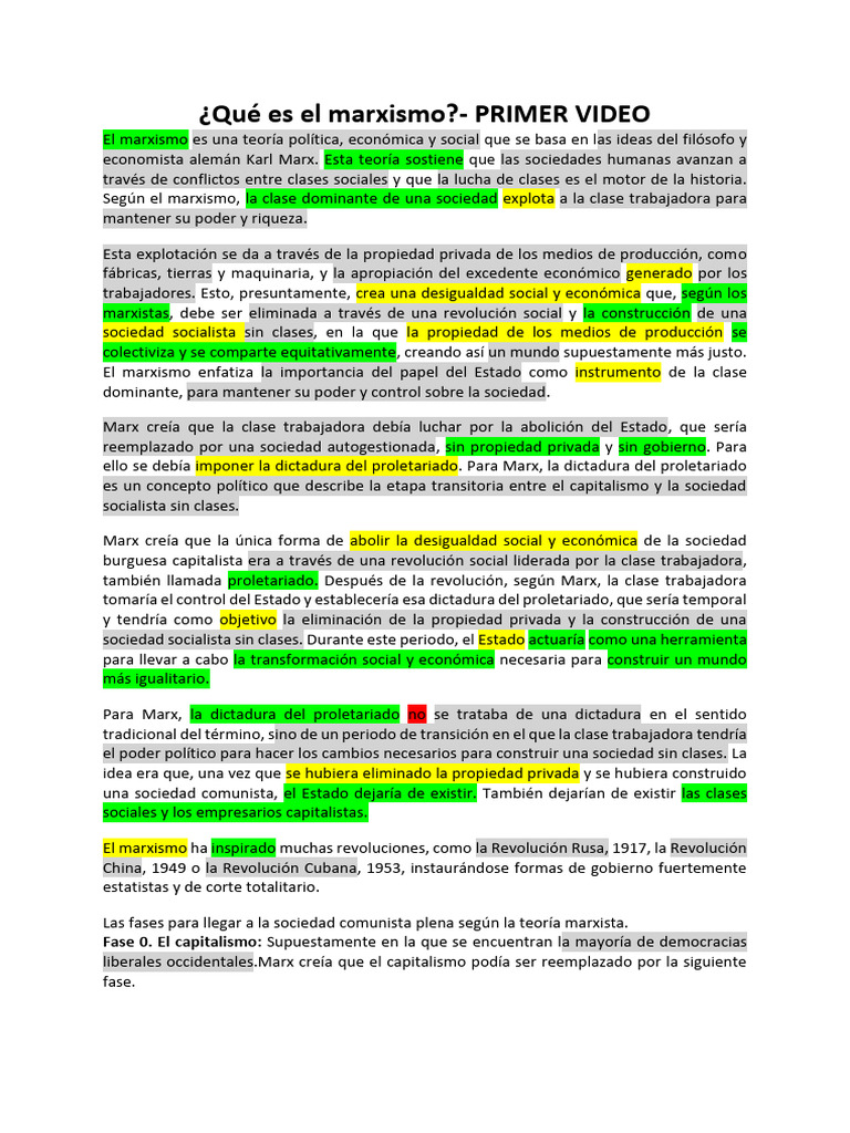 Introducción al Marxismo y sus Fases | PDF | Karl Marx | marxismo