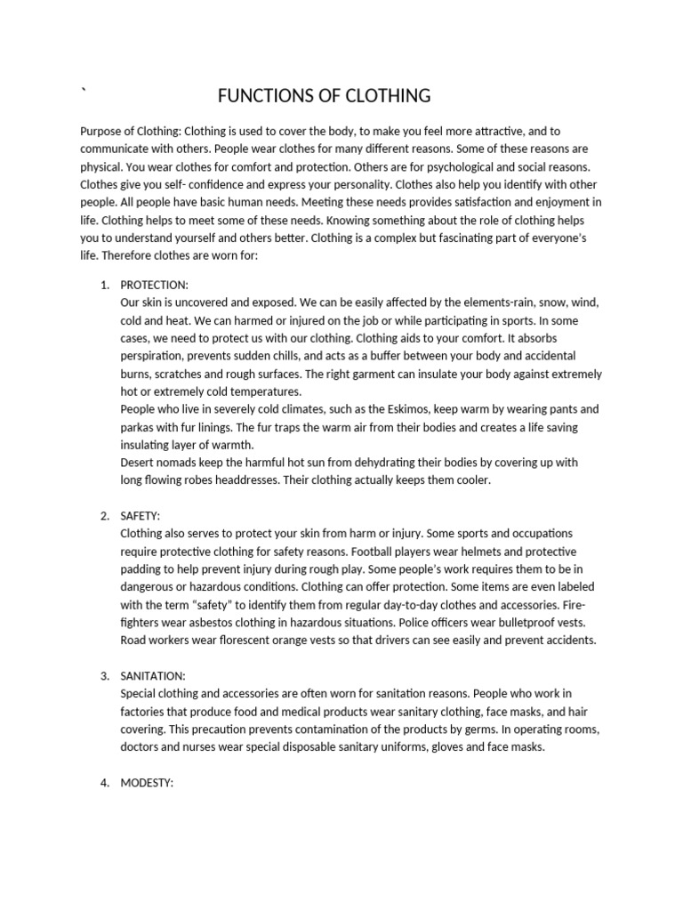 Functions and Theories of Clothing | PDF | Modesty | Clothing
