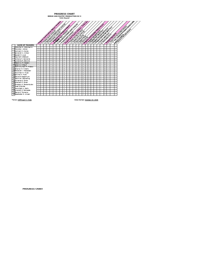 Progress Chart | PDF