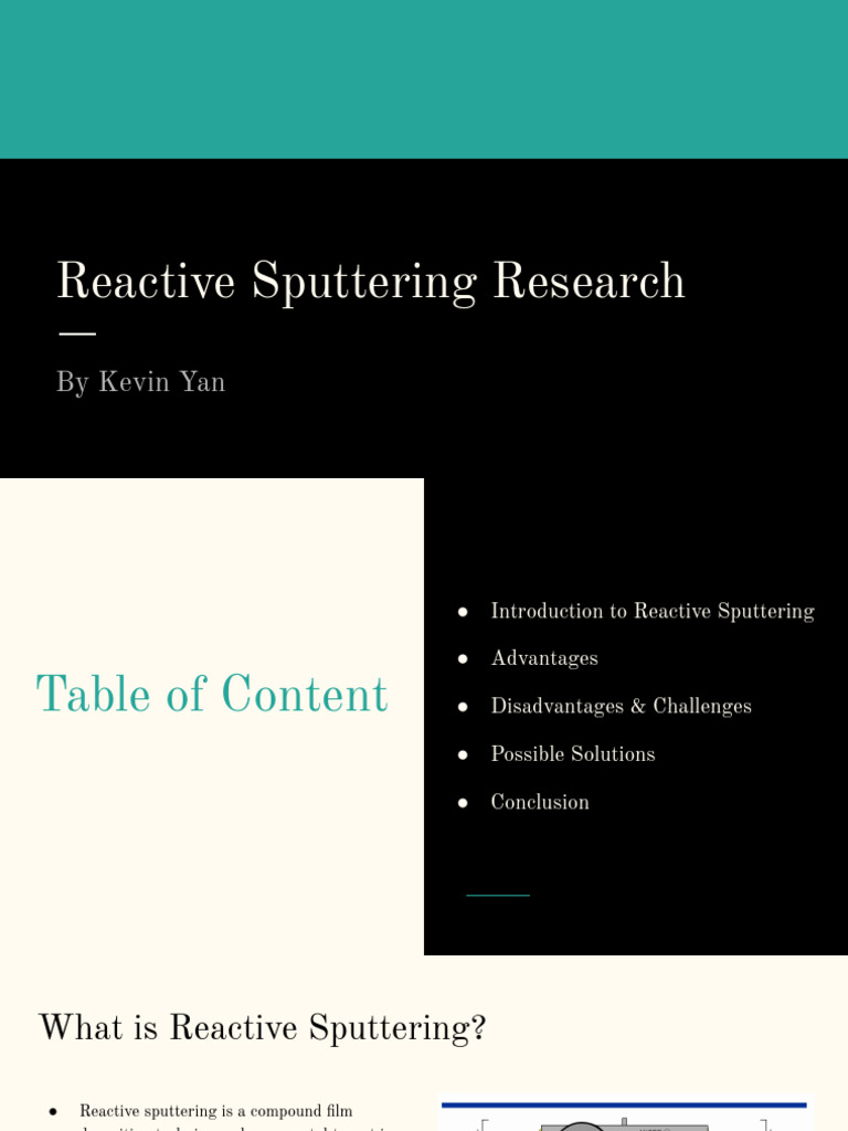 Understanding Reactive Sputtering Techniques | PDF | Sputtering ...