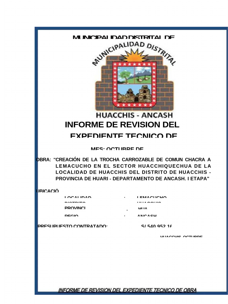 pdf-informe-de-revision-de-expediente-tecnico_compress | PDF | La ...