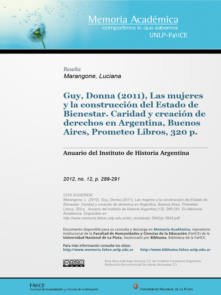 Artículo Sobre Donna Guy | PDF | Trabajo Social | Adopción