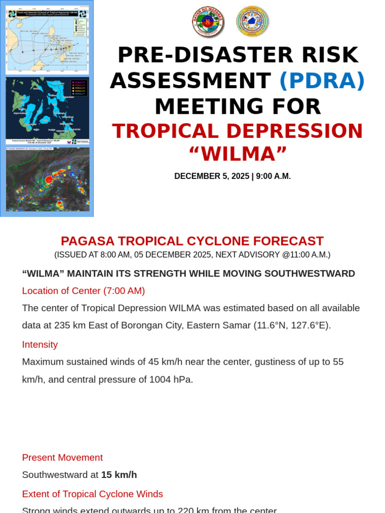 Pdra Td Wilmapptx | PDF | Tropical Cyclones | Wound