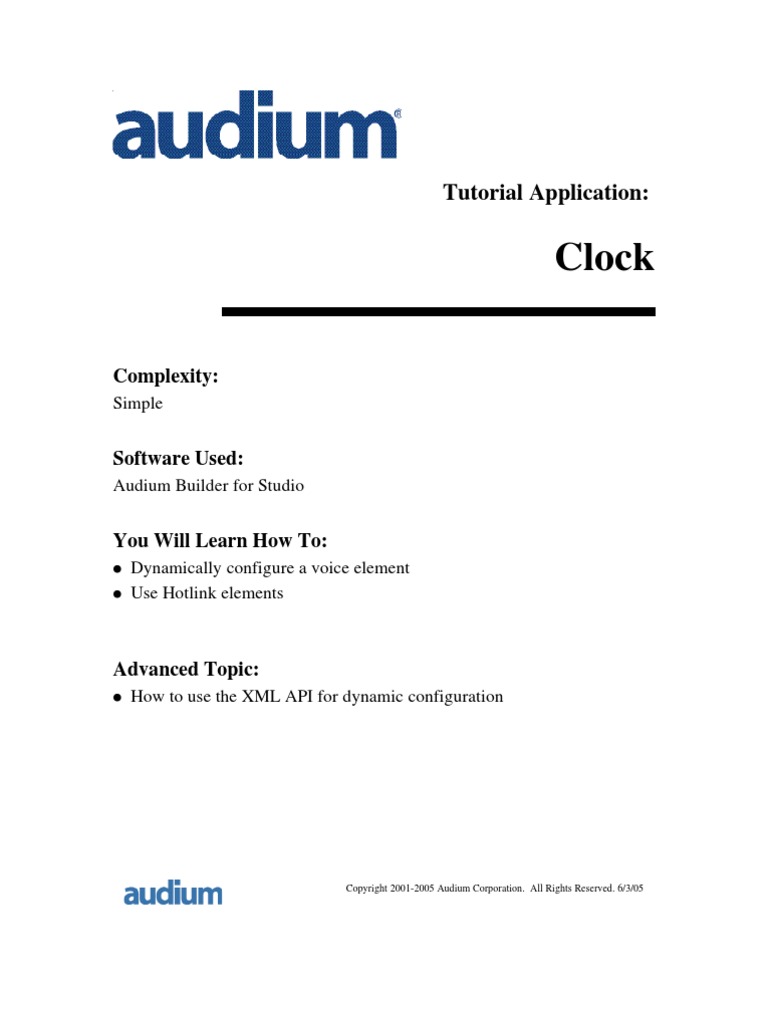 Tutorial Clock | PDF