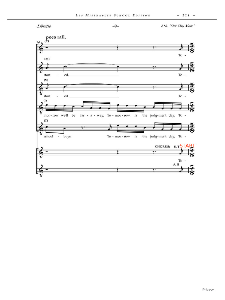 Ensemble "One Day More" | PDF