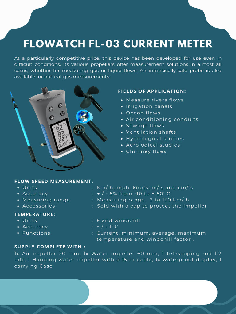 Flowatch FL-03 Current Meter Overview | PDF