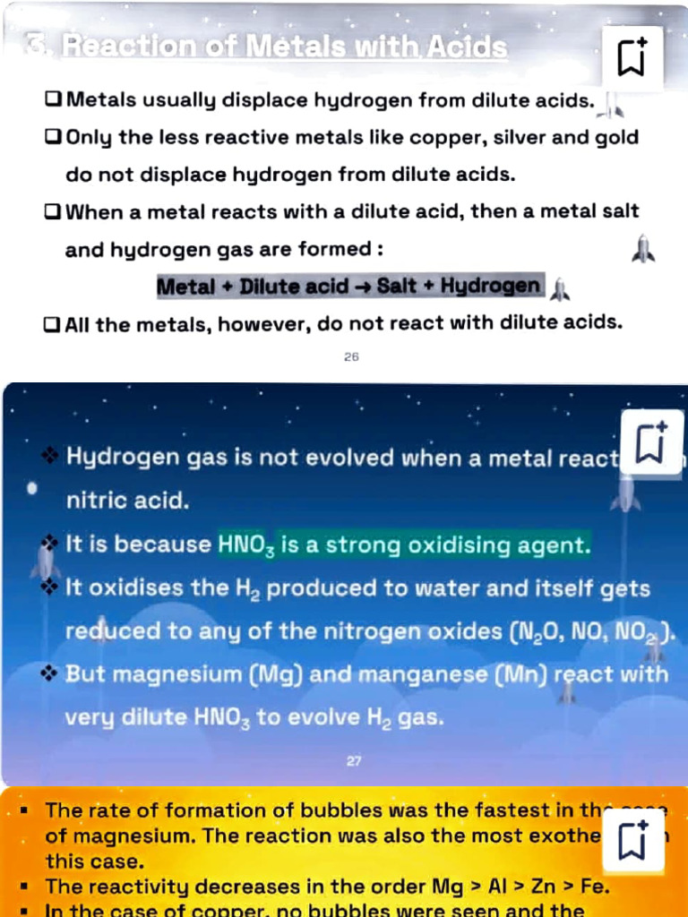 Metals & Non Metals - Notes 2 | PDF | Magnesium | Redox