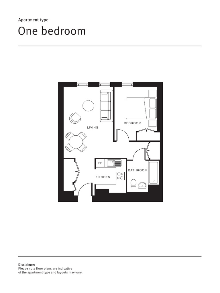 One Bedroom Floor Plan | PDF