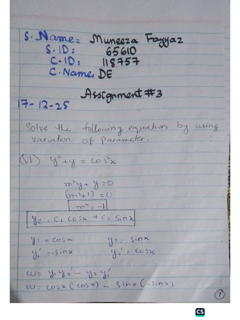 De Assignment 3 Muneeza | PDF