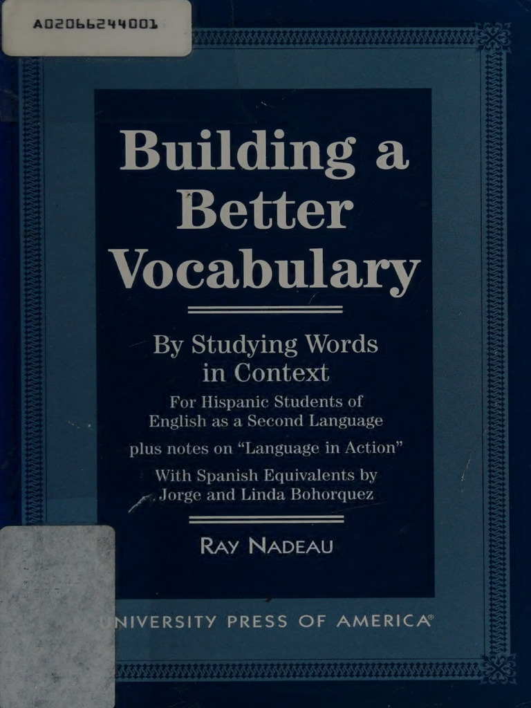 Building a Better Vocabulary by Studying Words in Context for Hispanic ...
