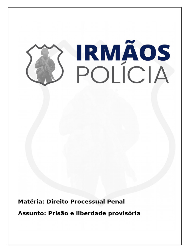 Prisão e liberdade provisóriajjjjjjjjjjj | PDF | Crimes | Crime e Violência