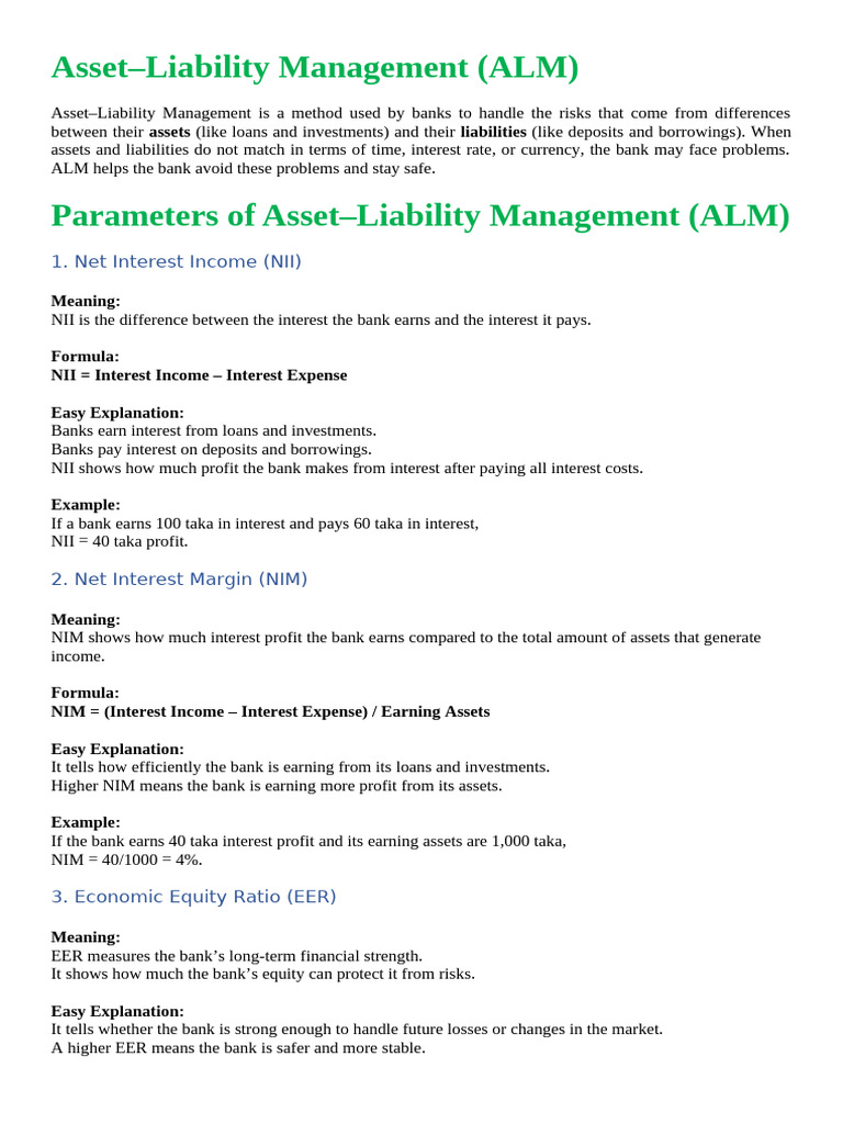 PPB Asset Liability Mgt. | PDF | Banks | Financial Risk