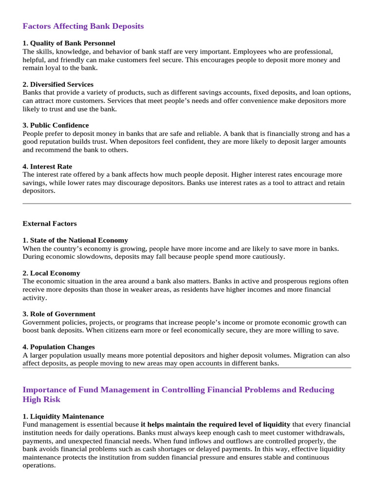 Study Bank Fund Management | PDF | Financial Risk | Banks