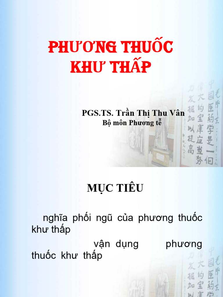 4. Phuong Thuoc Khu Thap | PDF