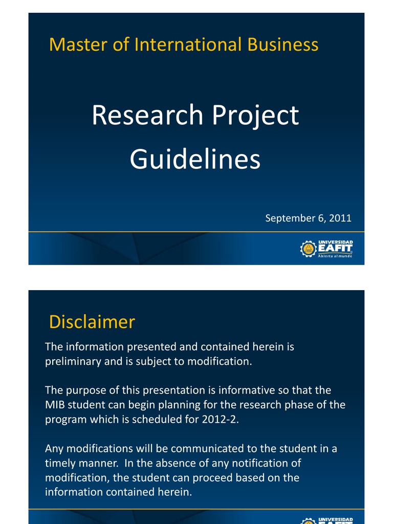 Research Project Guidelines | PDF | Case Study | Field Research