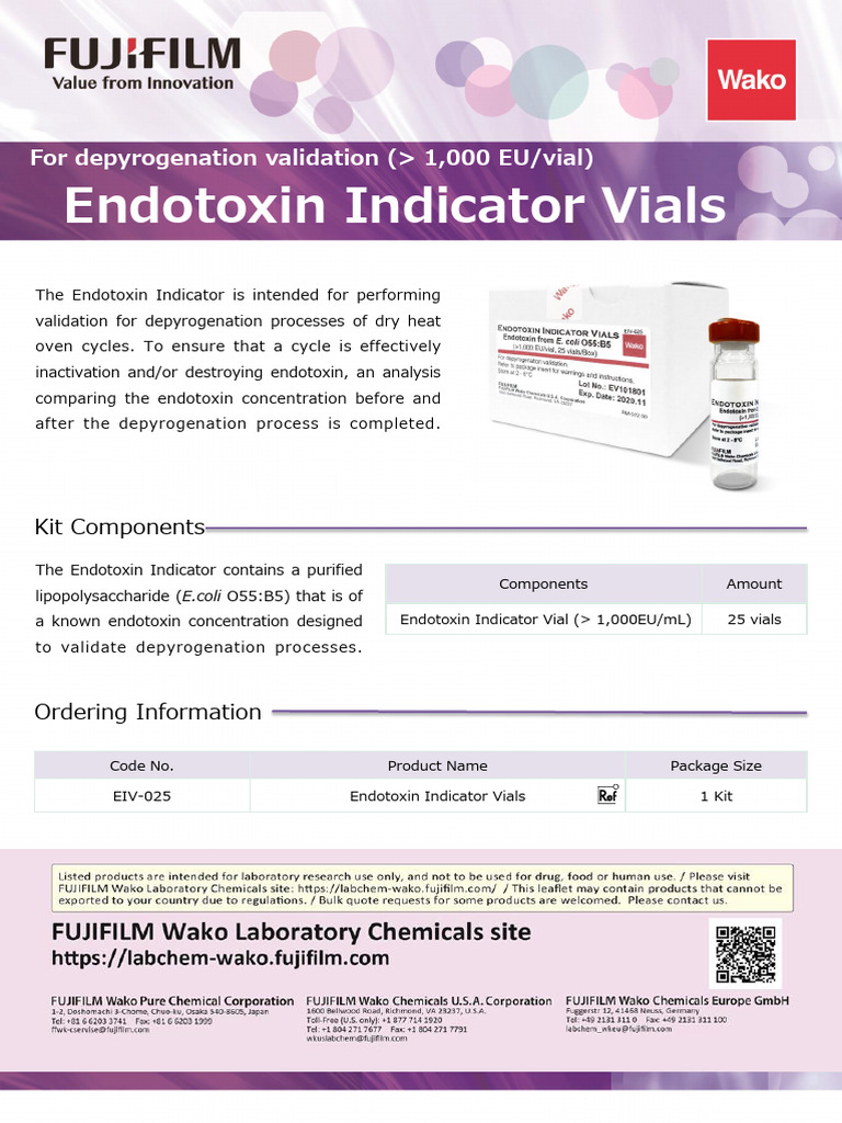 Endotoxin Indicator Vial.ver.1 | PDF