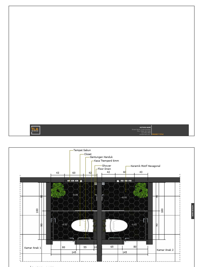 Detailed Bathroom Design Plans | PDF