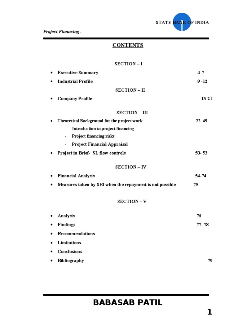 Financial Appraisal of Project at Sbi Project Report Mba Finance | PDF