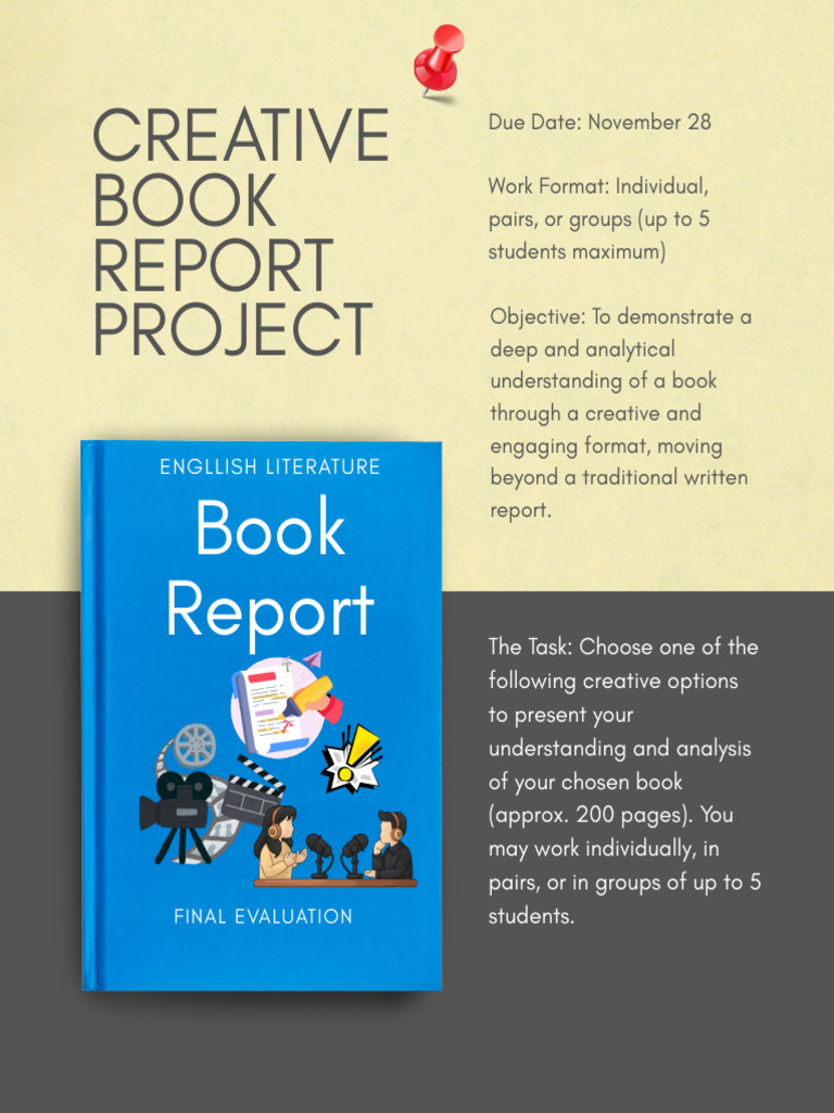Creative Book Report Project Guide | PDF | Narrative