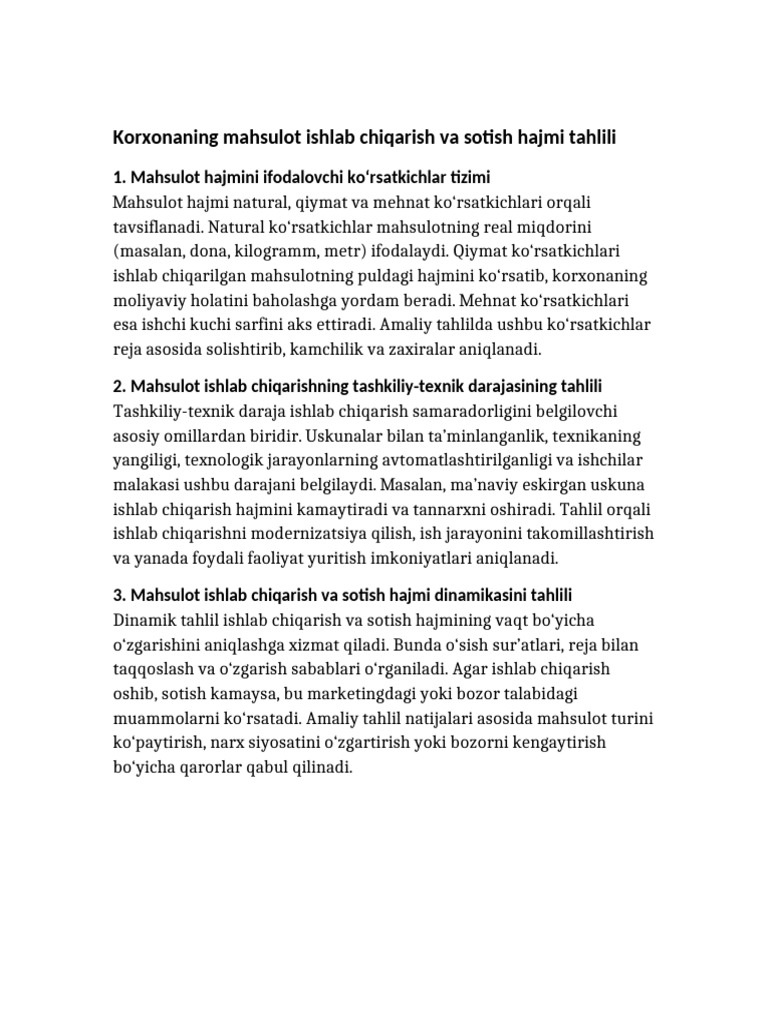 mahsulot_hajmi_tahlili | PDF