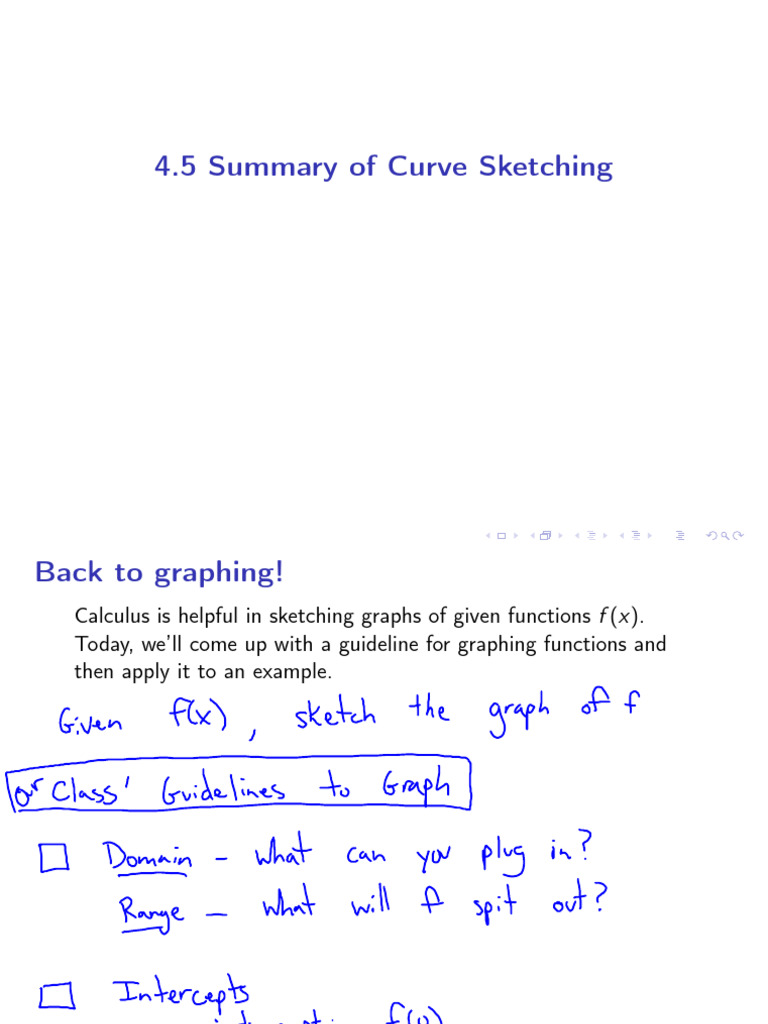 Curve Sketching Guidelines in Calculus | PDF