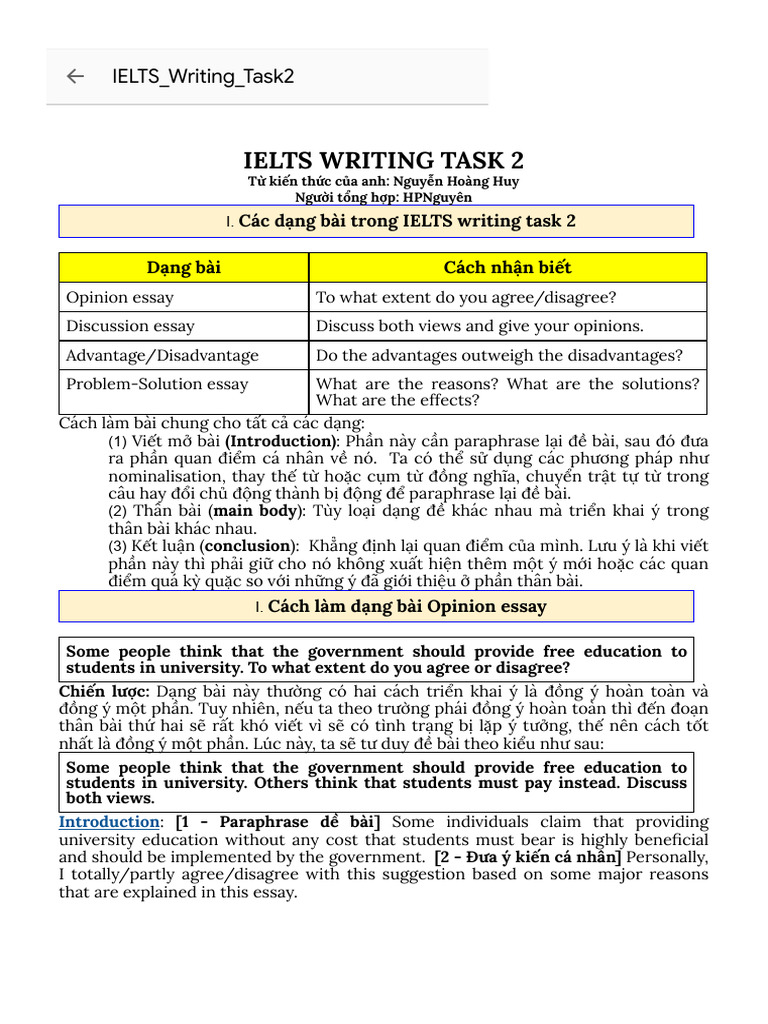 IELTS Writing Task2 | PDF
