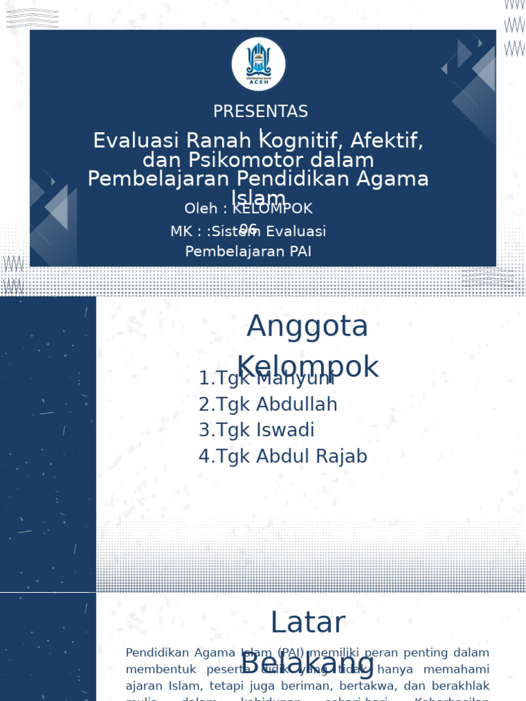 Evaluasi Ranah Kognitif, Afektif, Dan Psikomotor | PDF