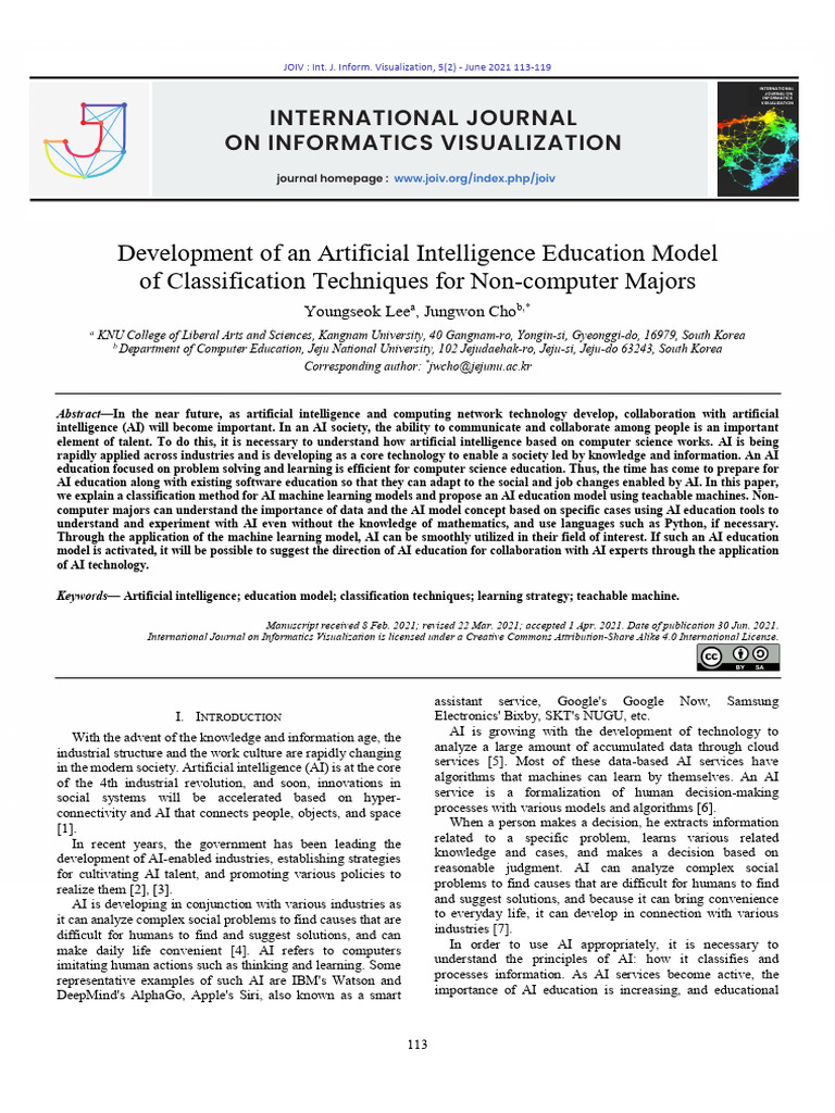 AI Education Model for Non-computer Majors | PDF | Artificial ...