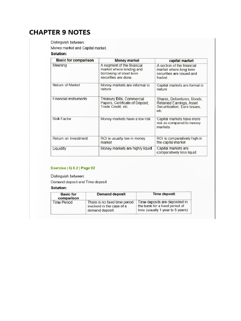 Chapter 9 & 10 Study Notes | PDF