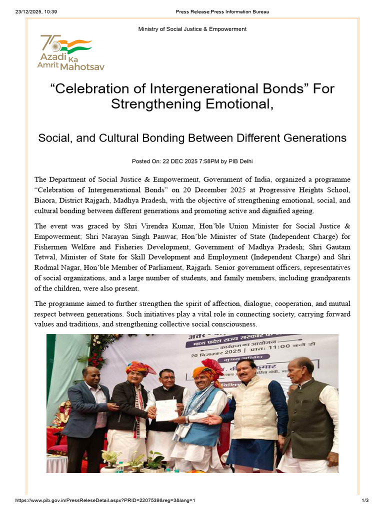 Intergeneration Bonds Updation | PDF | Social Psychology