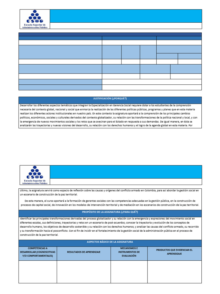 Microcurriculo CSGN G2 y 3 | PDF | Plan de estudios | Colombia