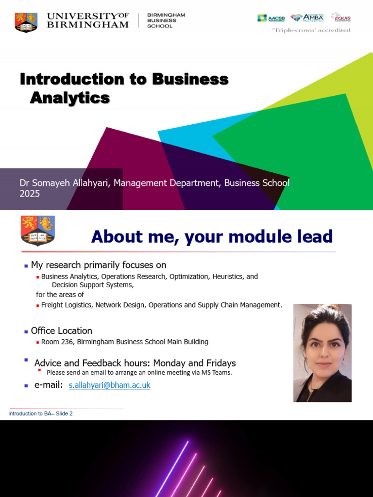 Introduction to Business Analytics Course | PDF | Analytics | Level Of ...