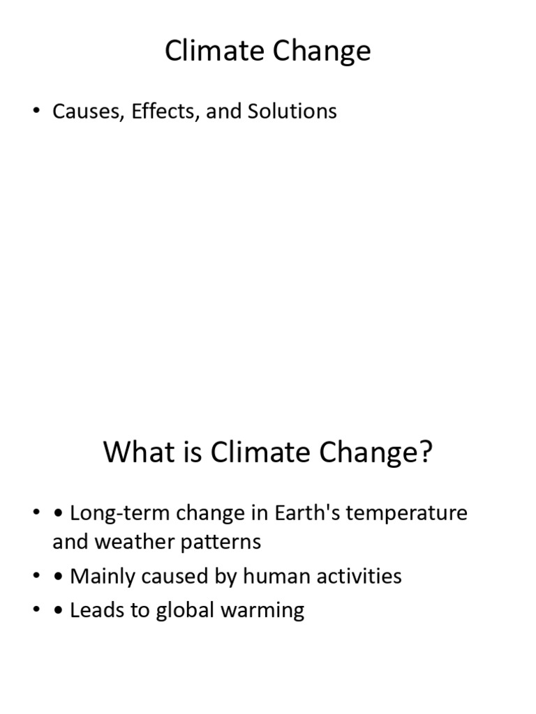 Climate Change Presentation | PDF