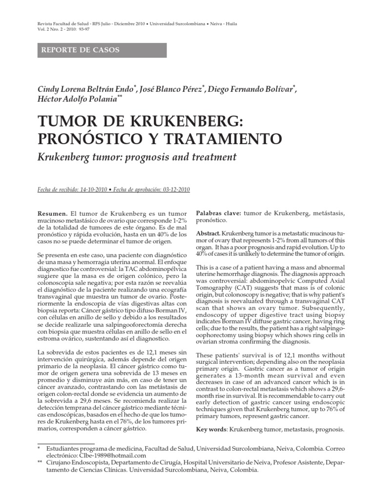 12 Tumor de Krukenberg | PDF | Cáncer | Metástasis