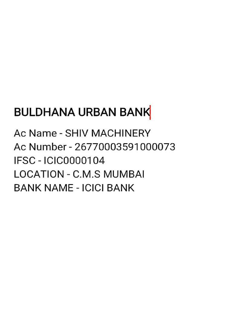 Buldhana Urban Bank | PDF