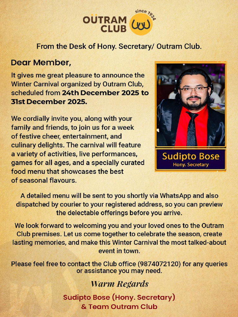 Outram Club Winter Carnival | PDF