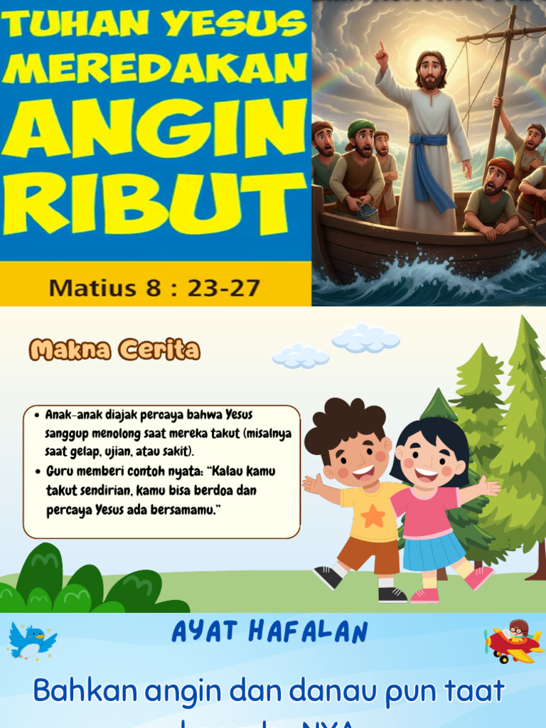 Tuhan Yesus Meredakan Angin Ribut | PDF