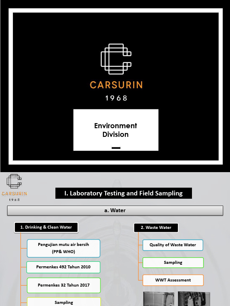 Enviro Services Profile PT Carsurin 2022 | PDF | Pollution | Earth Sciences