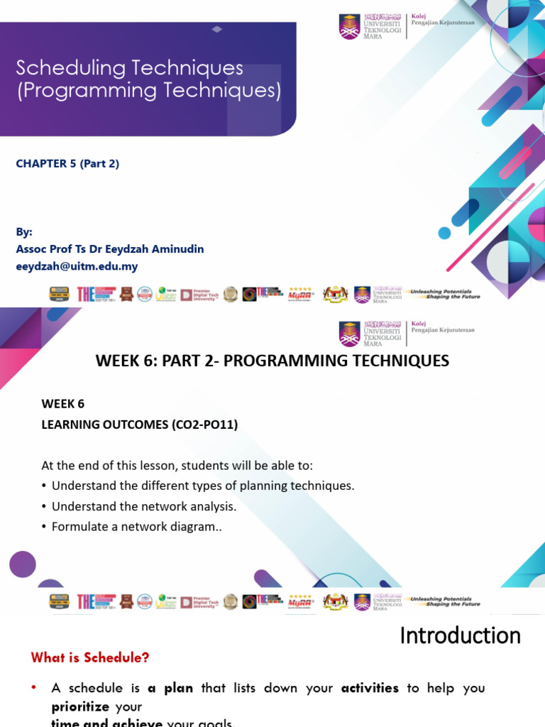 Effective Scheduling Techniques in Projects | PDF