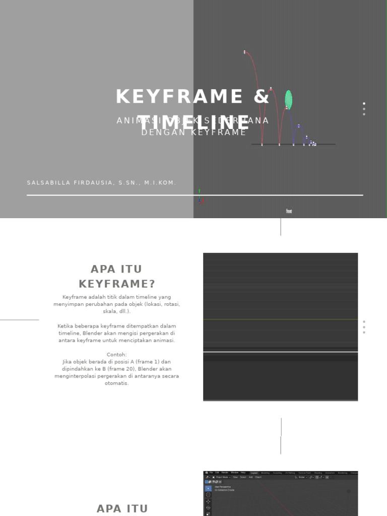 Panduan Keyframe dan Timeline Blender | PDF